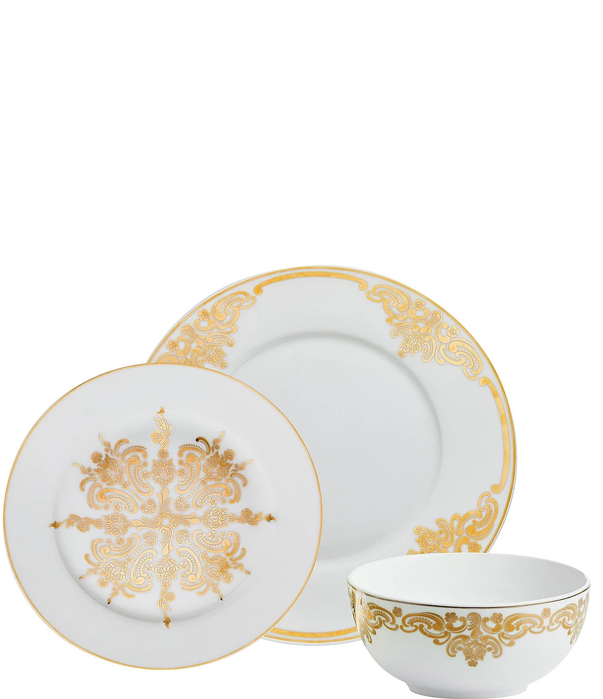 Godinger 20th Century Baroque Bone China 12-Piece Dinnerware Set at ...