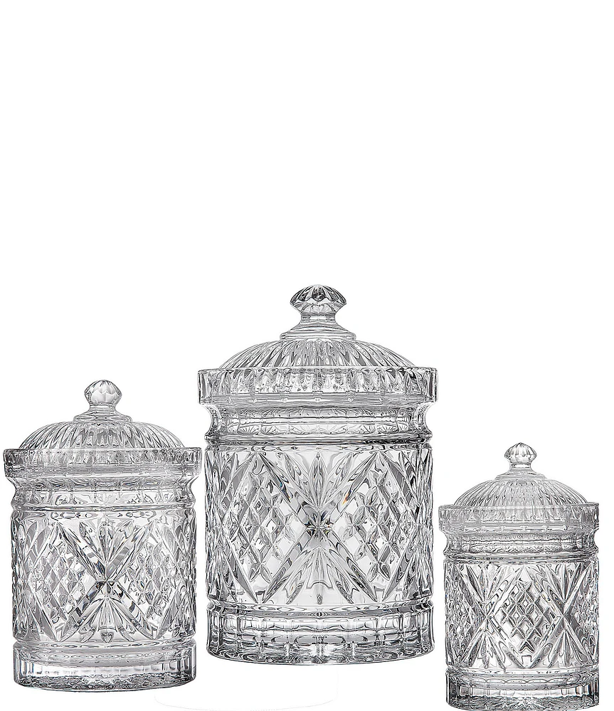 Godinger Dublin Crystal Canisters, Set of 3 | Hamilton Place