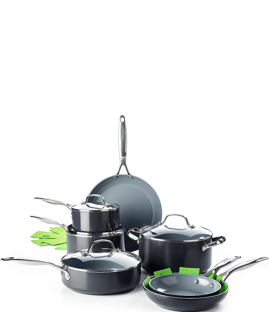 GreenPan Valencia Pro Magneto Ceramic Non-Stick 11-Piece Cookware Set ...