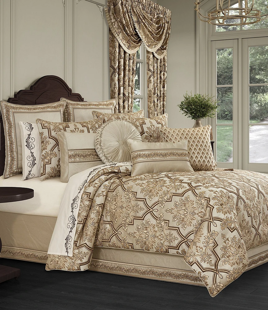 J. Queen New York Gold Cost Oversized Woven Damask Comforter Set ...