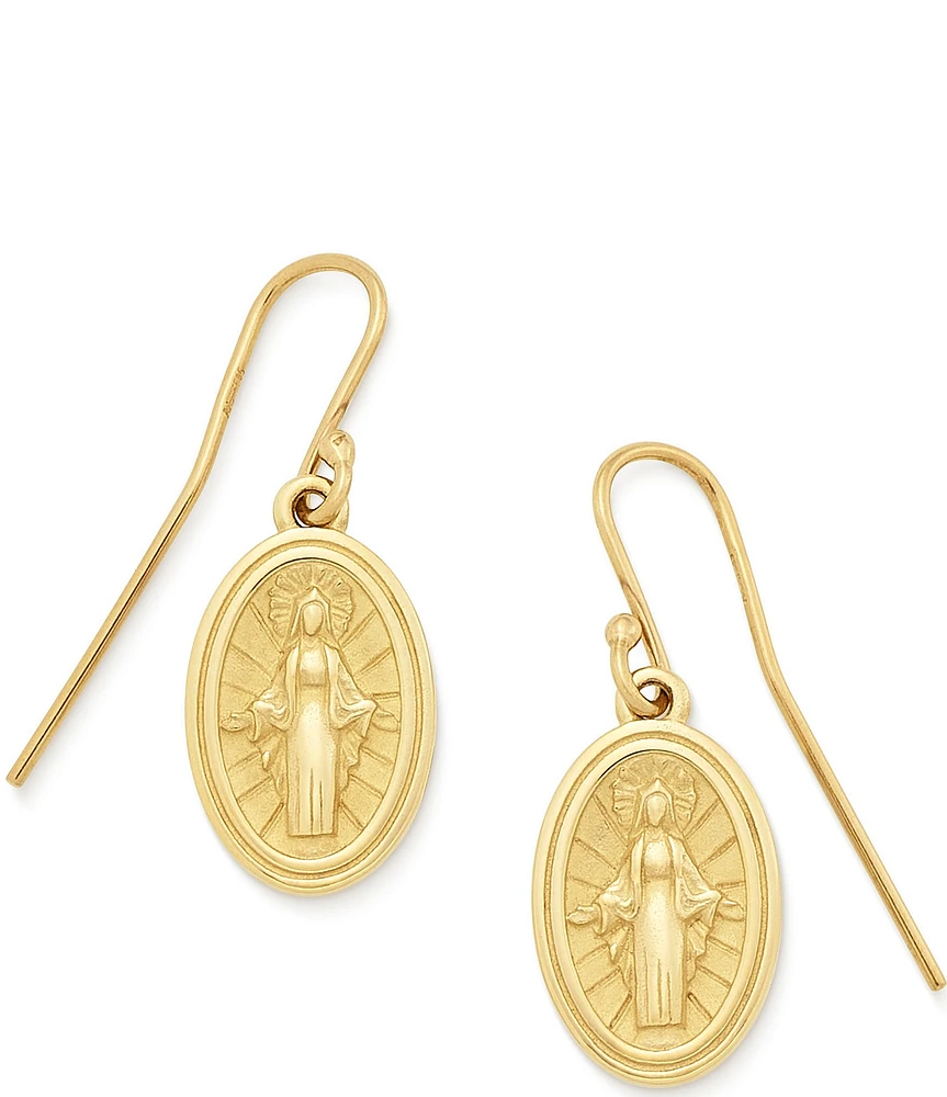 James Avery 14K Gold Virgin Mary Drop Earrings | Hamilton Place