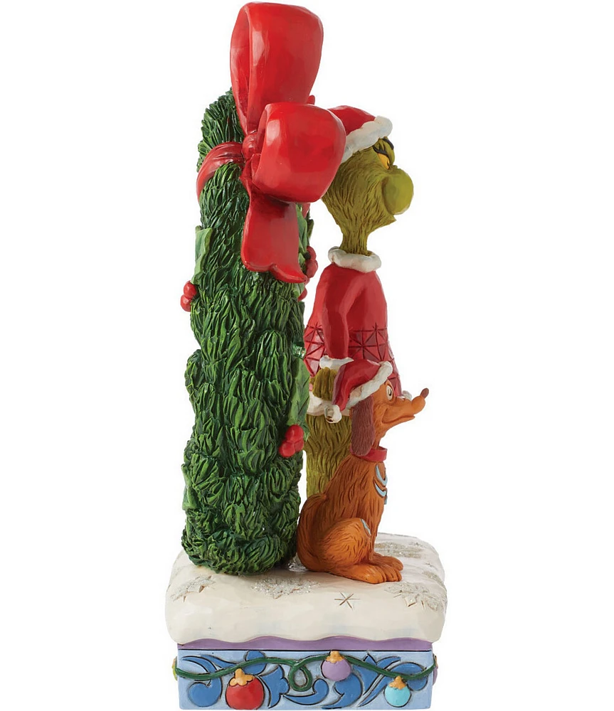 Jim Shore Grinch by Jim Shore Dr. Seuss Grinch & Max in Light-Up Wreath ...