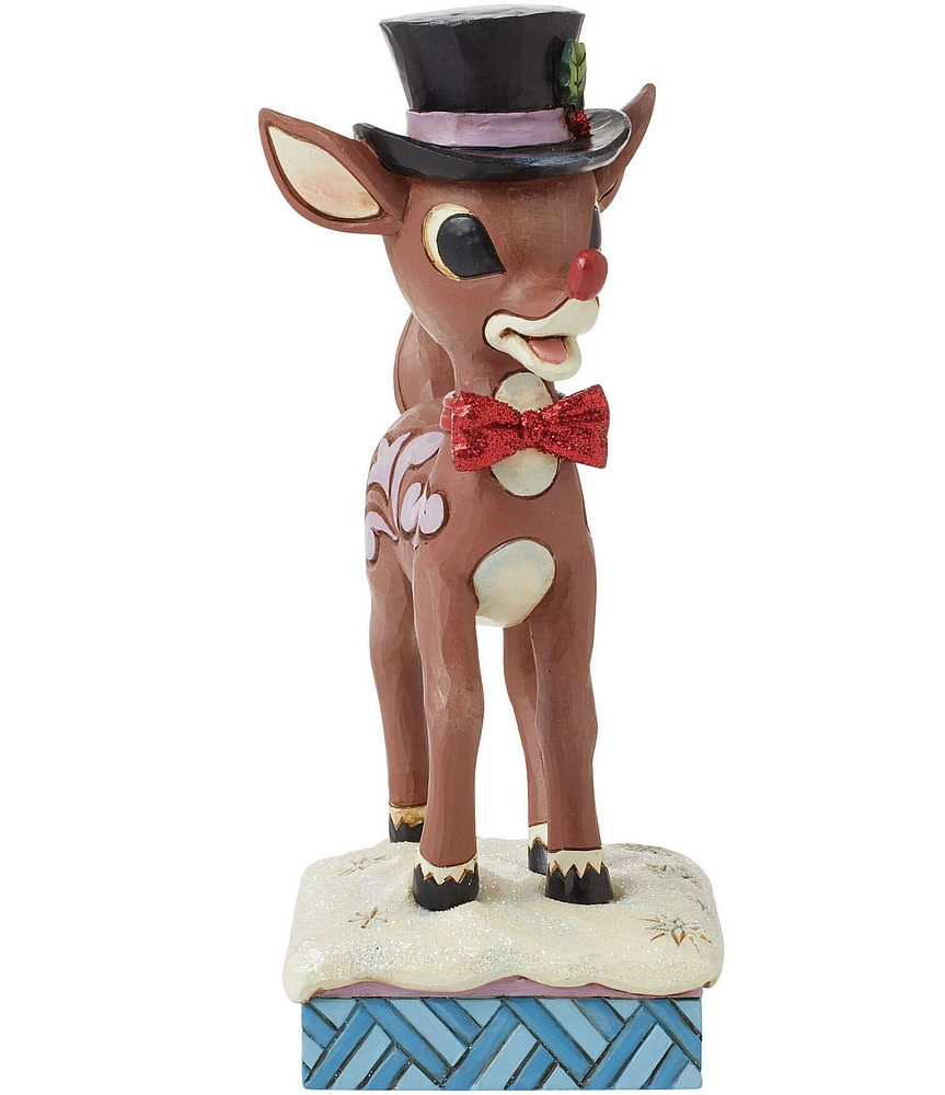 Jim Shore Rudolph Traditions Collection Rudolph Wearing Top Hat and ...