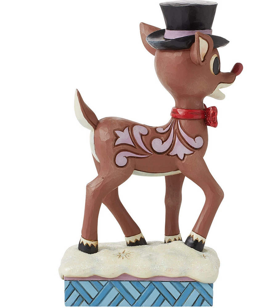 Jim Shore Rudolph Traditions Collection Rudolph Wearing Top Hat and ...