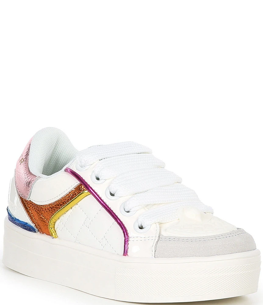 Kurt Geiger London Girls' Southbank Metallic Quilted Platform Sneakers ...