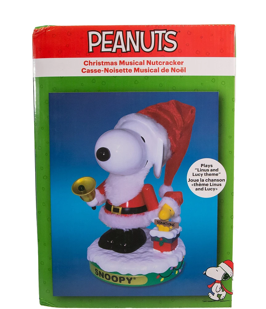 Kurt S. Adler 10-Inch Battery-Operated Musical Santa Snoopy Nutcracker | Hamilton Place