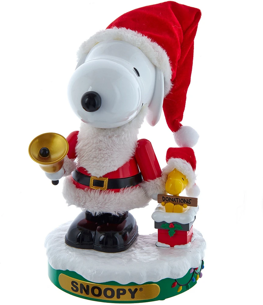 Kurt S. Adler 10-Inch Battery-Operated Musical Santa Snoopy Nutcracker | Hamilton Place