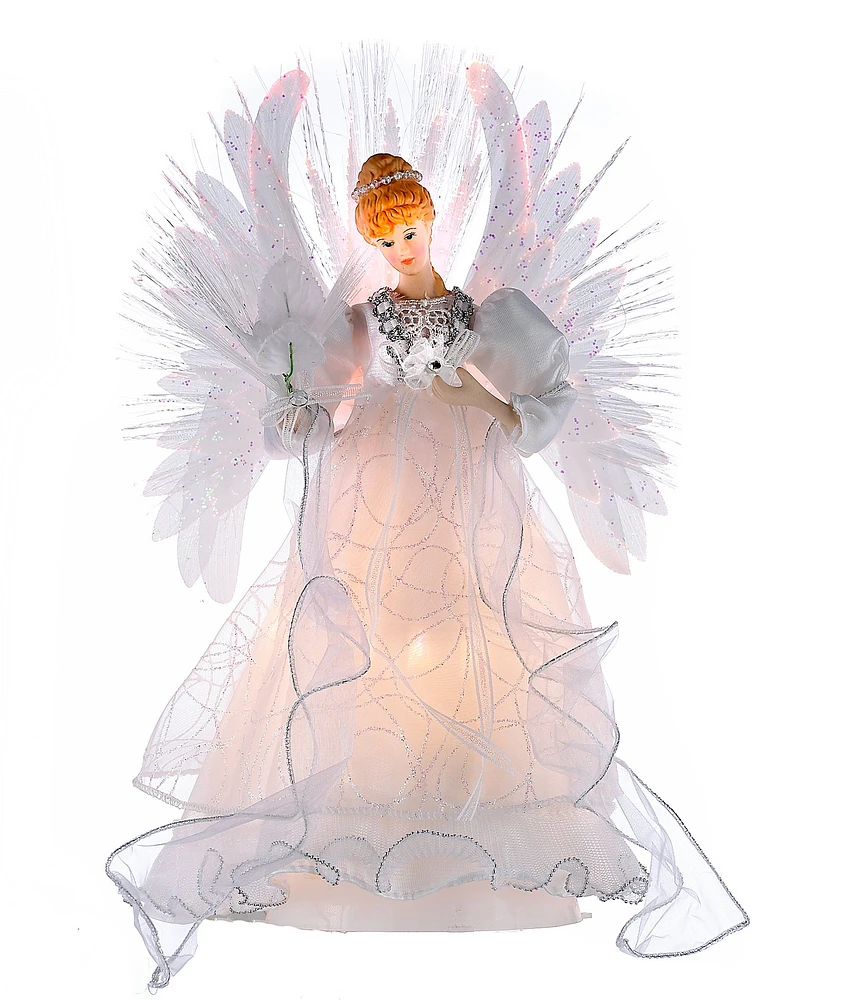 Kurt S. Adler 14-Inch Multi Fiberoptic Angel Tree Topper | Hamilton Place
