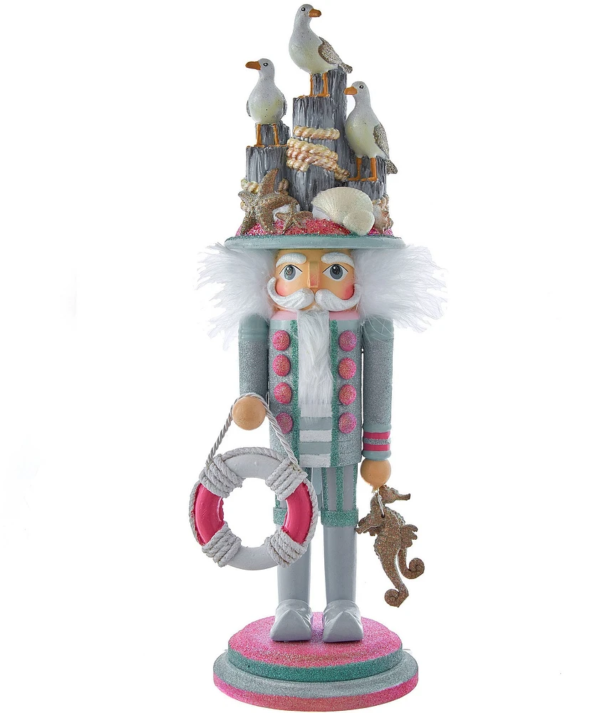 Kurt S. Adler Hollywood™ Nutcracker Collection 18-Inch Seagulls and Seahorse Coastal Nutcracker ...