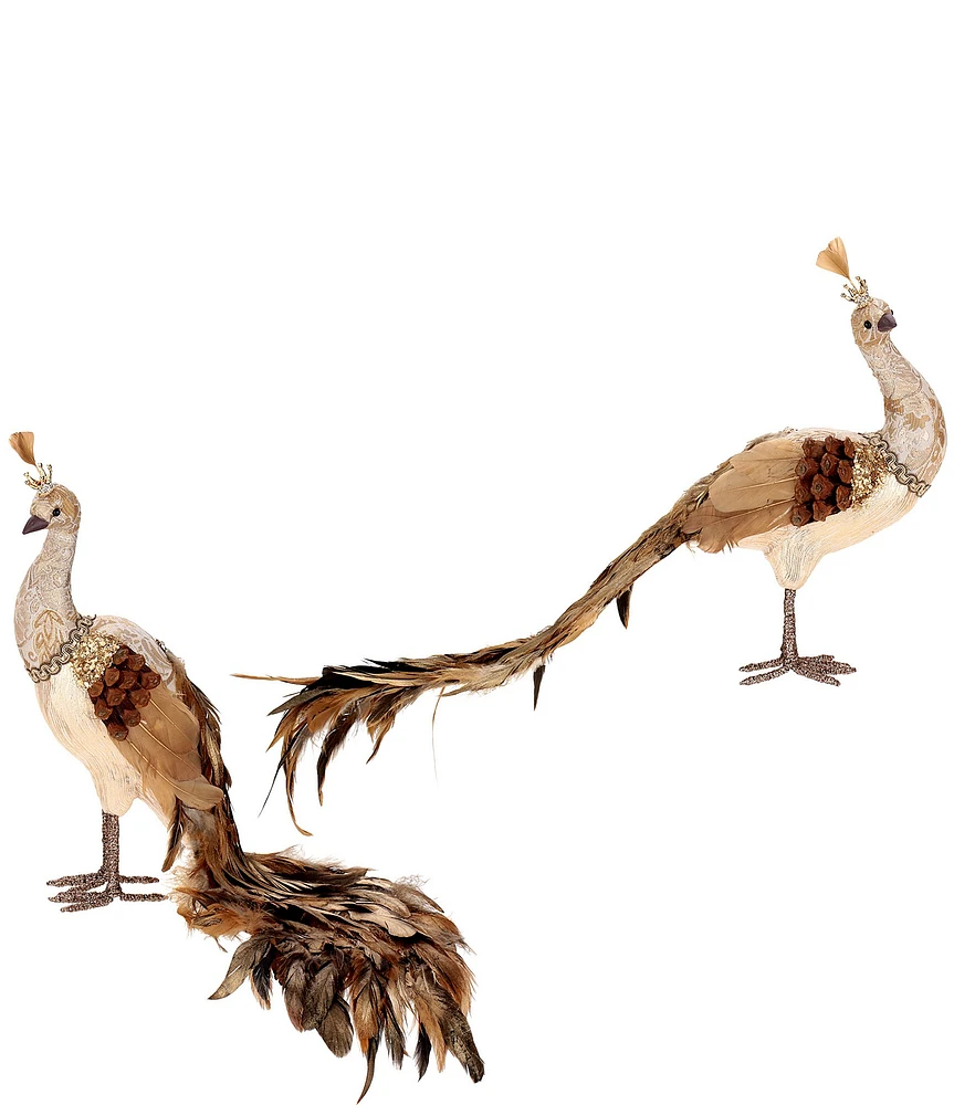 Mark Roberts Holiday Collection Golden Peacock Figurine, Assortment of ...