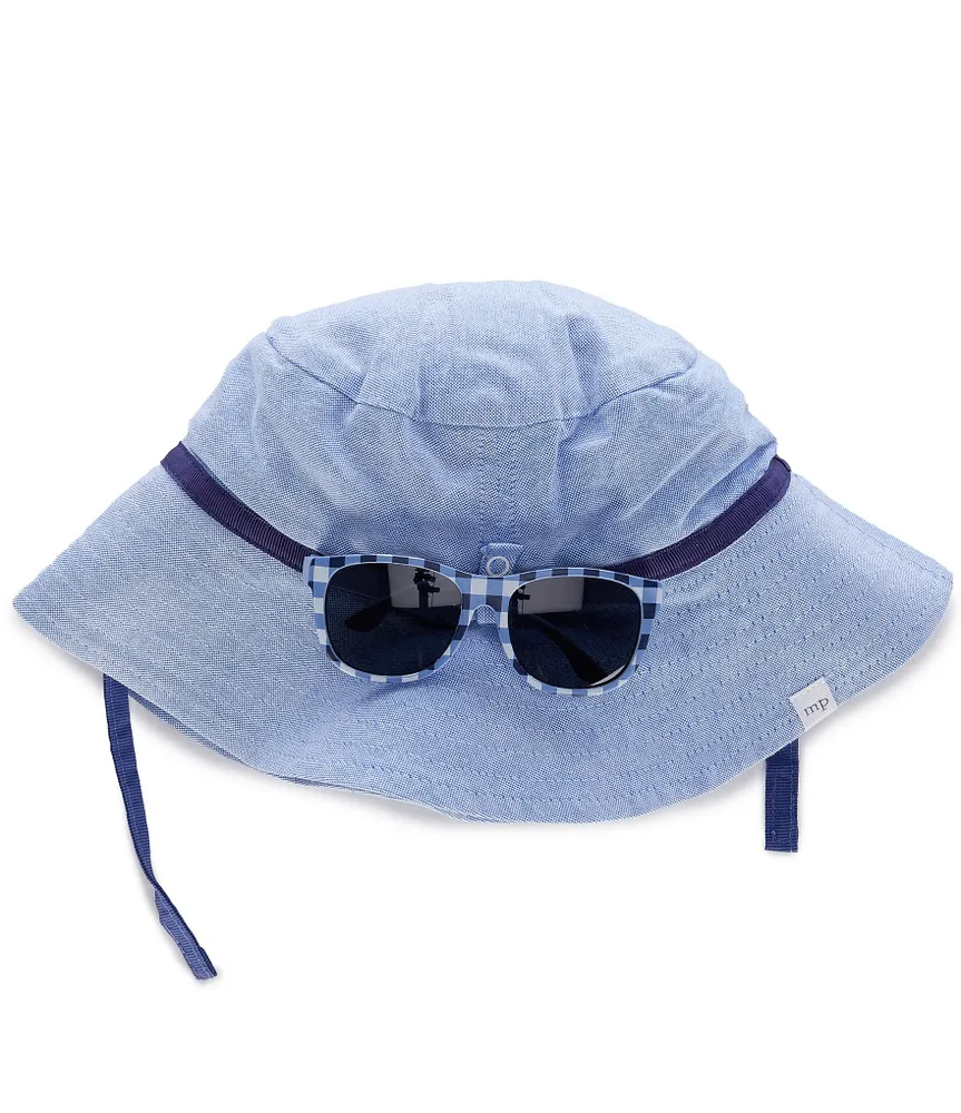 Mud Pie Baby/Little Boys Oxford Bucket Hat & Sunglasses Set | Hamilton ...