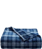 Nautica Gillbrooke Blue Ultra Soft Plush Bed Blanket | Hamilton Place