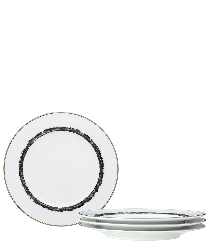 Noritake Black Rill Collection Bread & Butter Plates, Set of 4 ...