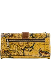 Patricia Nash Annesley European Map Print Leather Wristlet | Hamilton Place