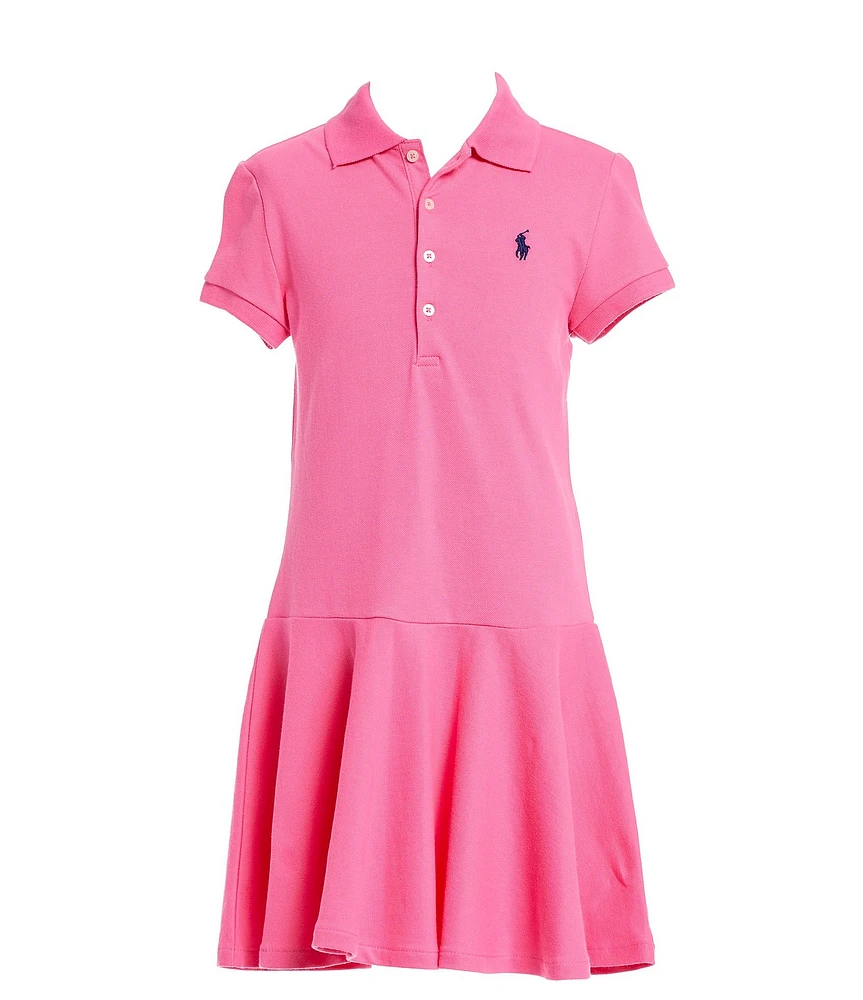 Polo Ralph Lauren Big Girls 7-16 Short-Sleeve Mesh Dropwaist Polo Dress ...