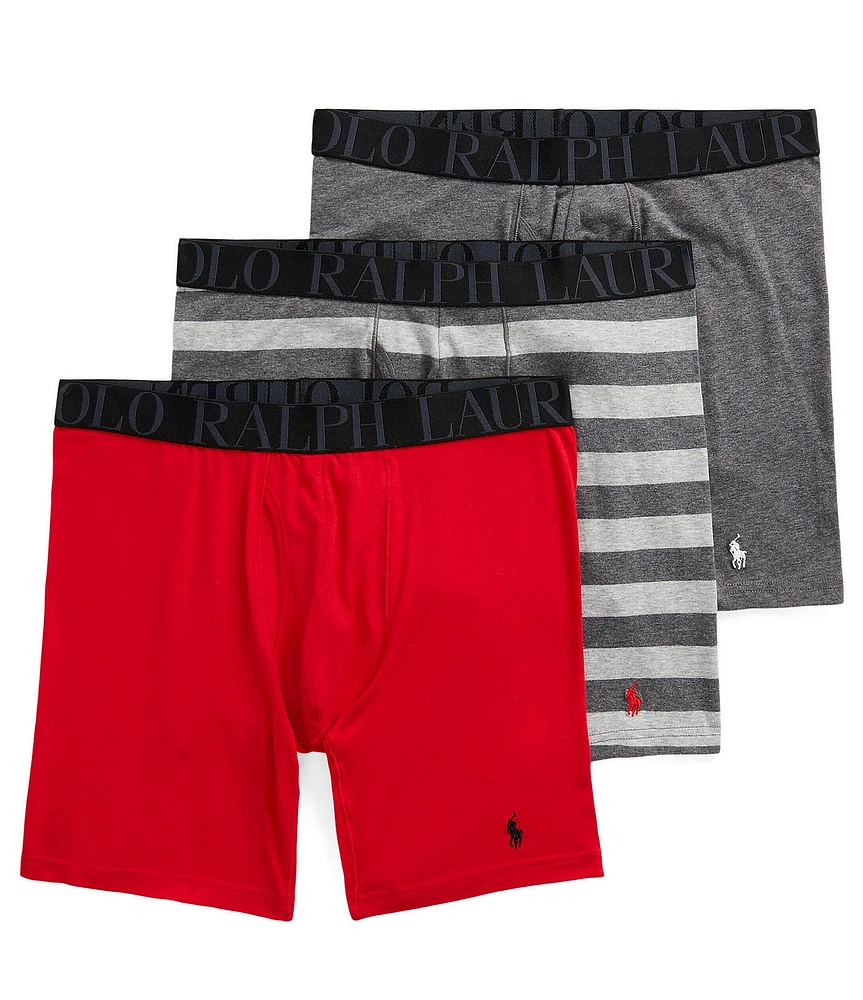 Polo Ralph Lauren Classic Fit 6#double; Long-Leg Boxer Briefs 3-Pack ...