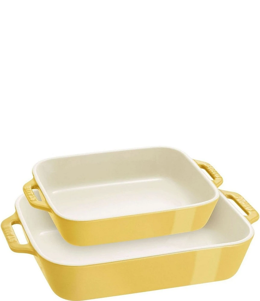 Staub Stoneware 2-Piece Rectangular Baking Dish Set | CoolSprings Galleria