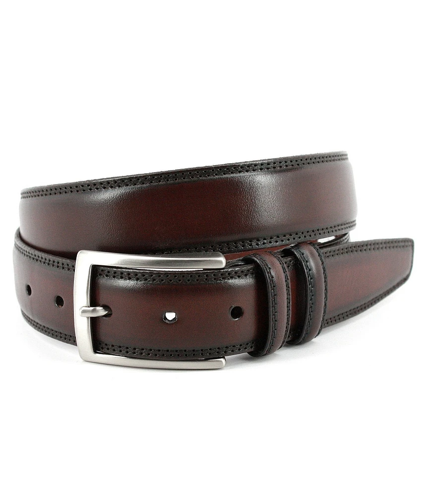 Torino Leather Company Italian Hand Burnished Calf Leather Belt ...