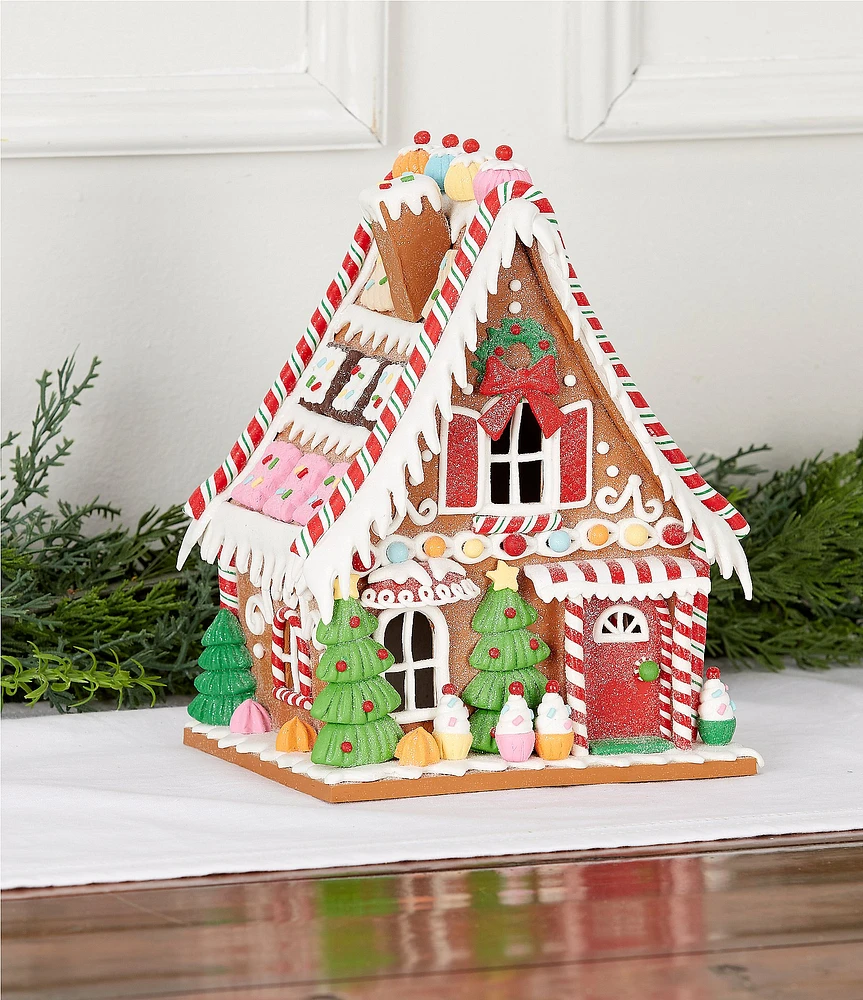 Trimsetter Gingerbread Collection LED Lighted Poptart Roof Gingerbread ...