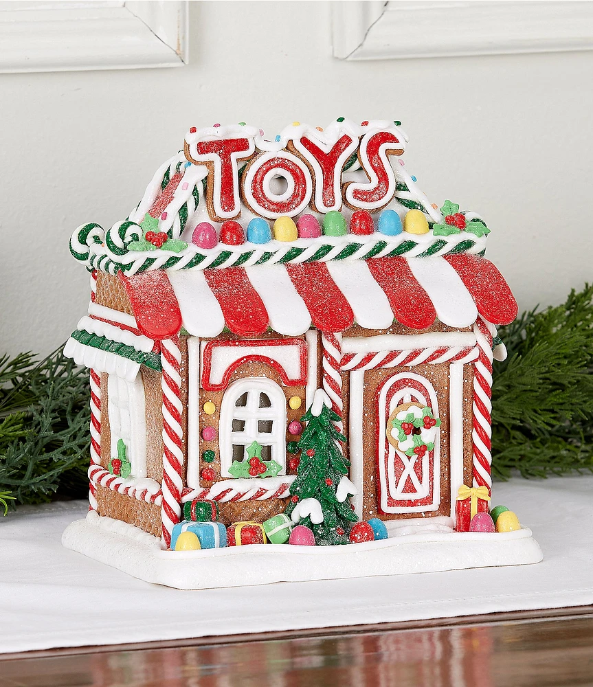 Trimsetter Gingerbread Collection LED Lighted Toy Shop Gingerbread ...