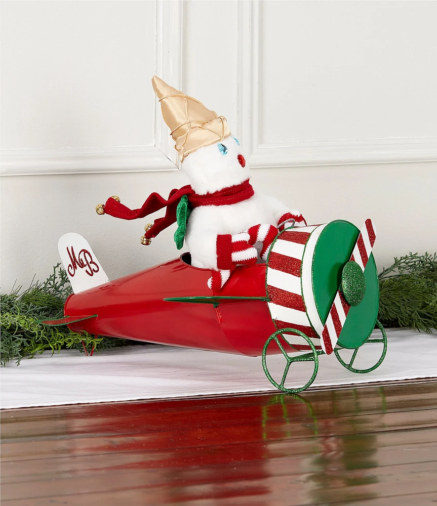 Trimsetter Mr. Bingle Collection 1.4-ft. Mr. Bingle Flying a Plane ...