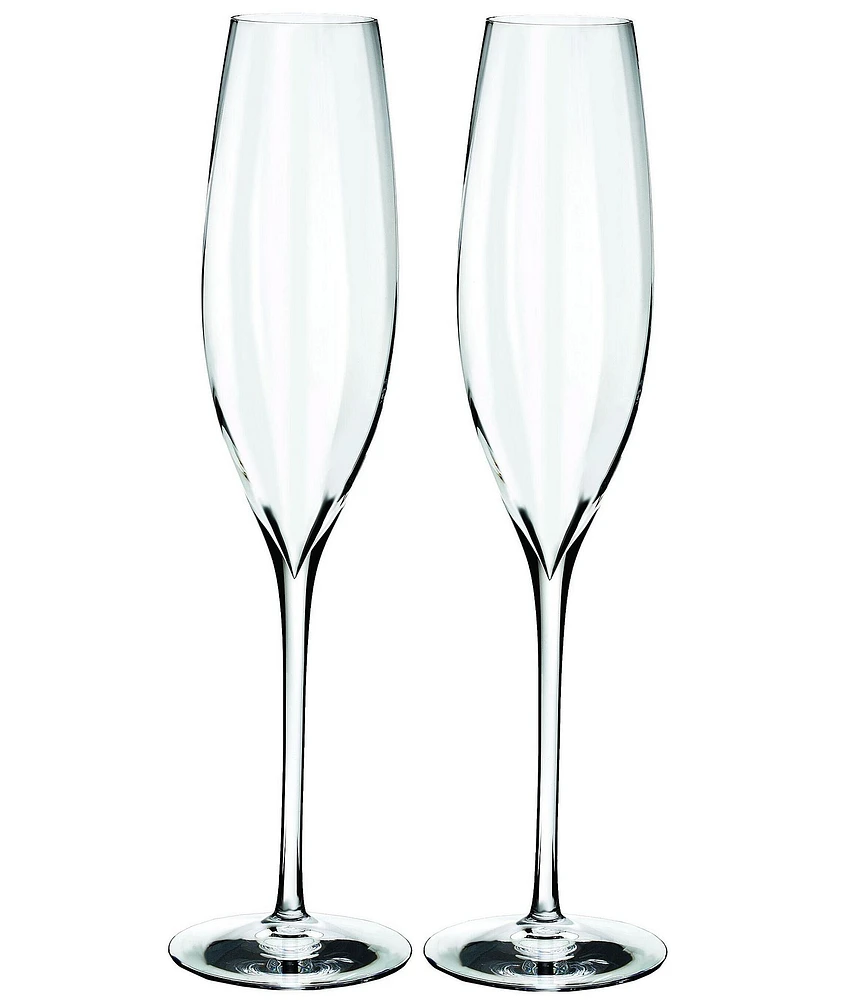 Waterford Crystal Elegance Optic Champagne Flutes, Set of 2 | Hamilton ...