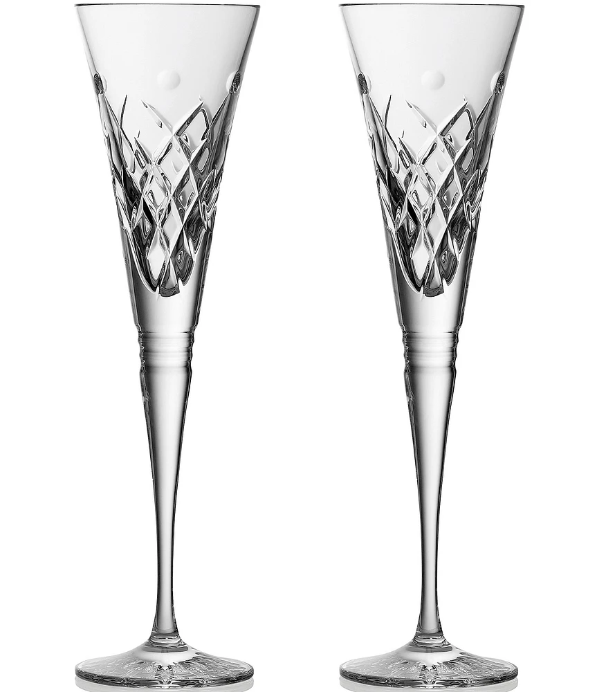 Waterford Winter Wonders Flutes Holly, Set of 2 | Hamilton Place