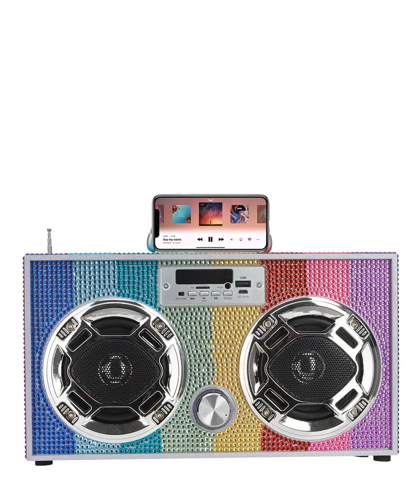 Wireless Express Rainbow Bling Bluetooth Mini Boom Box | Hamilton Place