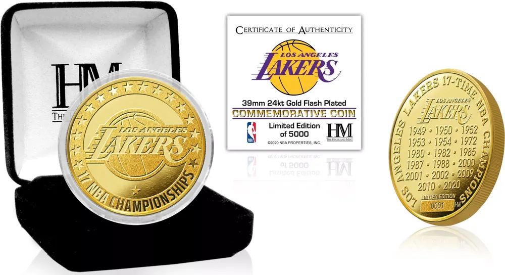 Highland Mint 2020 NBA Champions Los Angeles Lakers 17x Champs Gold ...