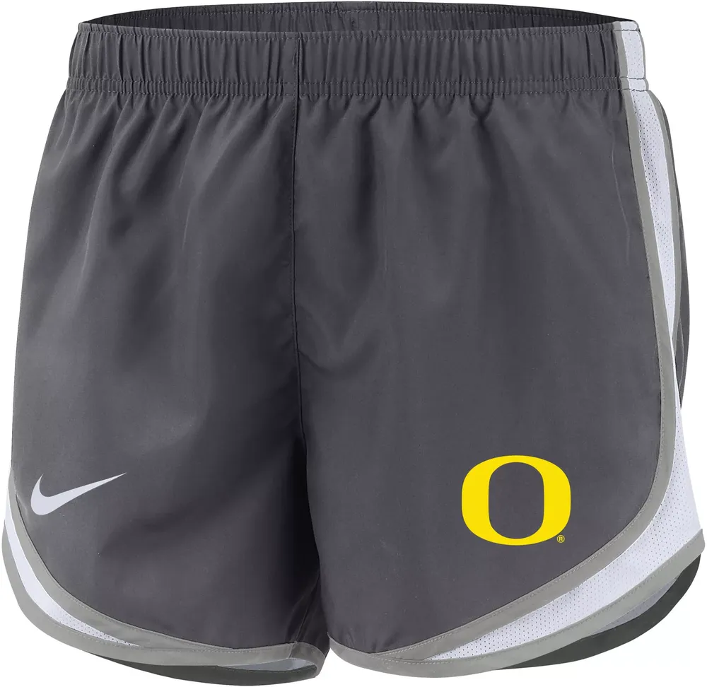 Nike Women's Oregon Ducks Grey Dri-FIT Tempo Shorts | Hamilton Place