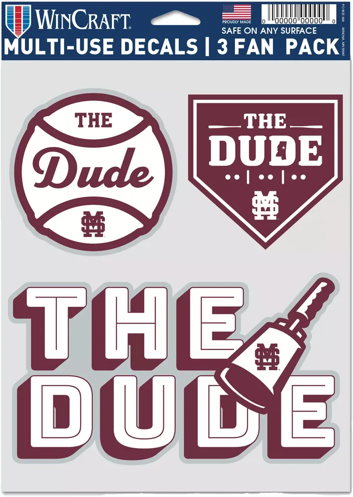 WinCraft Mississippi State Bulldogs Dude 3-Pack Decal | Hamilton Place