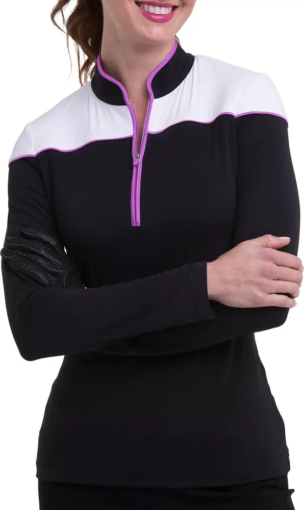 EP New York Women's Long-Sleeve Mandarin Colorblock | Hamilton Place