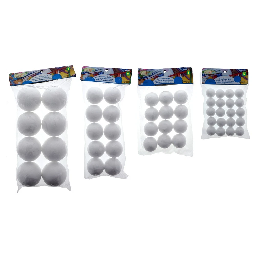 CRAFTS Styrofoam Balls 10PK (Assorted Sizes) | Coquitlam Centre