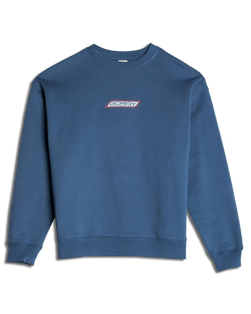 ERICEIRA SURF & SKATE Sweat Basica Screw LOGOLINE OVERSIZE Vintage Blue ...
