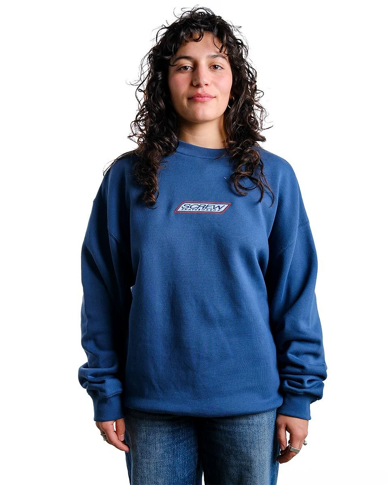ERICEIRA SURF & SKATE Sweat Basica Screw LOGOLINE OVERSIZE Vintage Blue ...