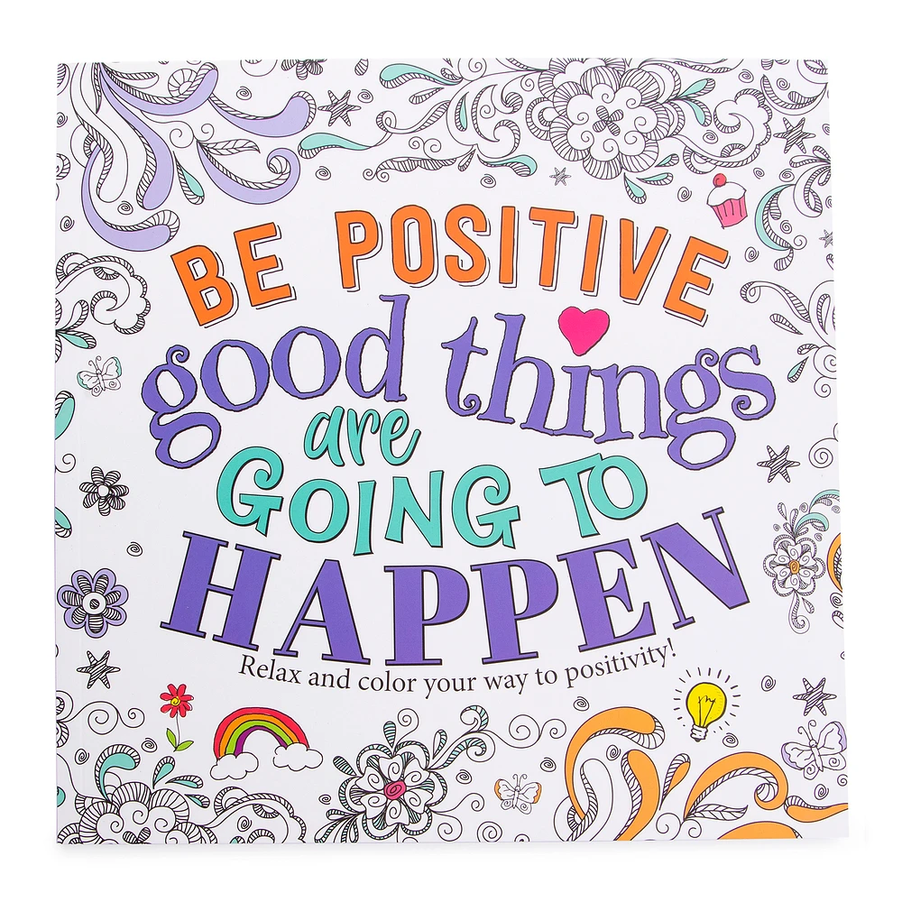 Five Below Be Positive' Adult Coloring Book | Hamilton Place