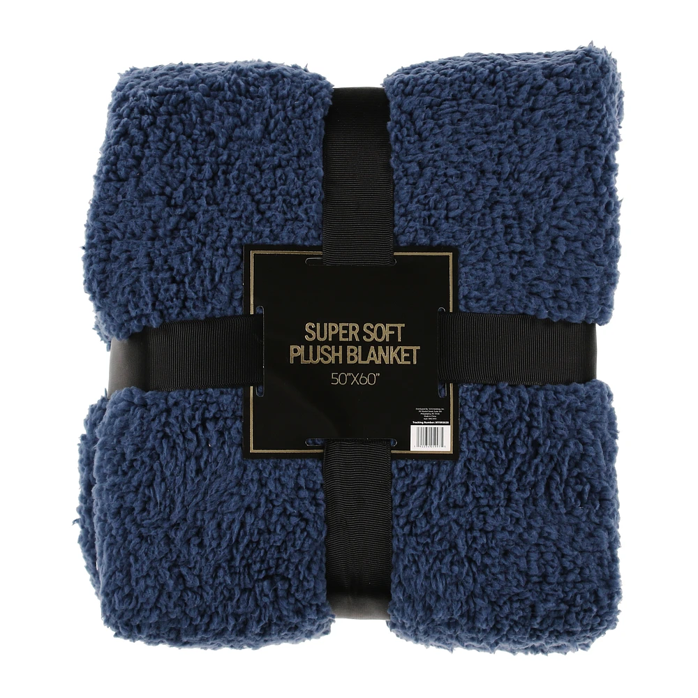 Five Below Super plush sherpa blanket 50in x 60in | Hamilton Place
