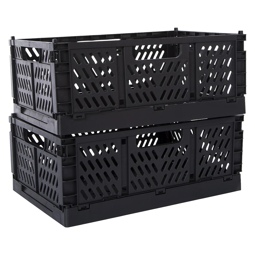 Five Below Collapsible crate bins 2-pack - grey | Hamilton Place