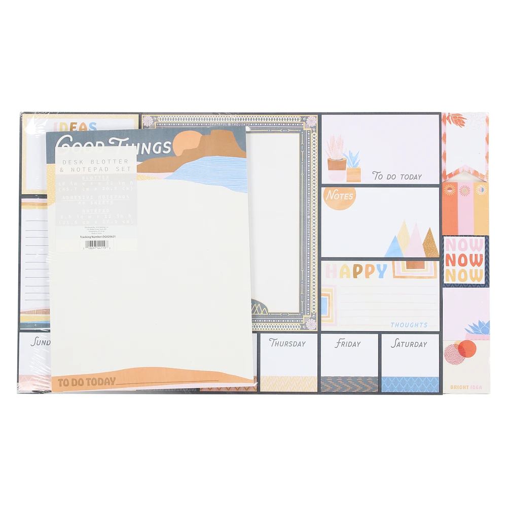 Five Below Good things' desk blotter & notepad stationery set at ...