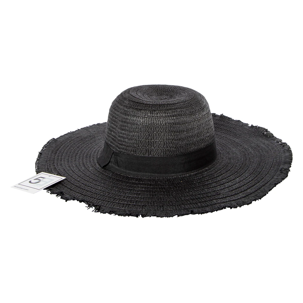 Five Below Frayed edge floppy straw hat | Hamilton Place