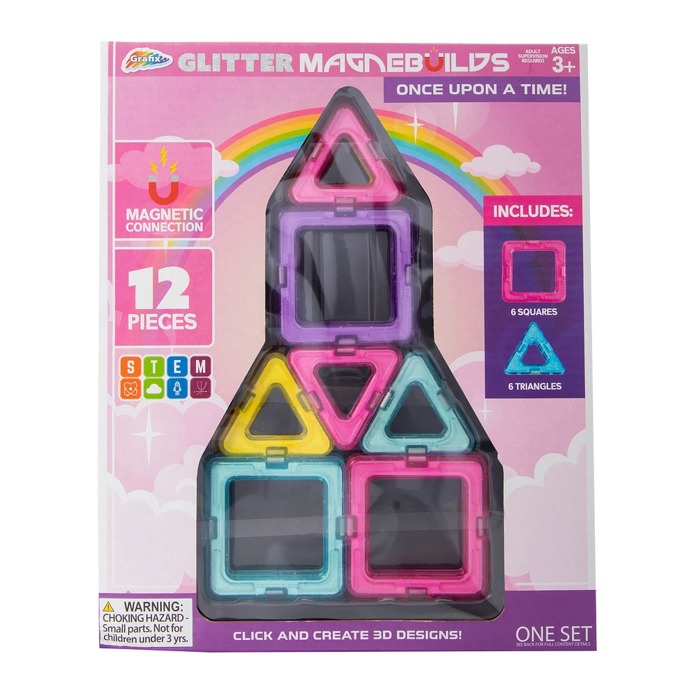 Five Below Glitter magnebuilds magnetic building blocks 12-pieces at ...
