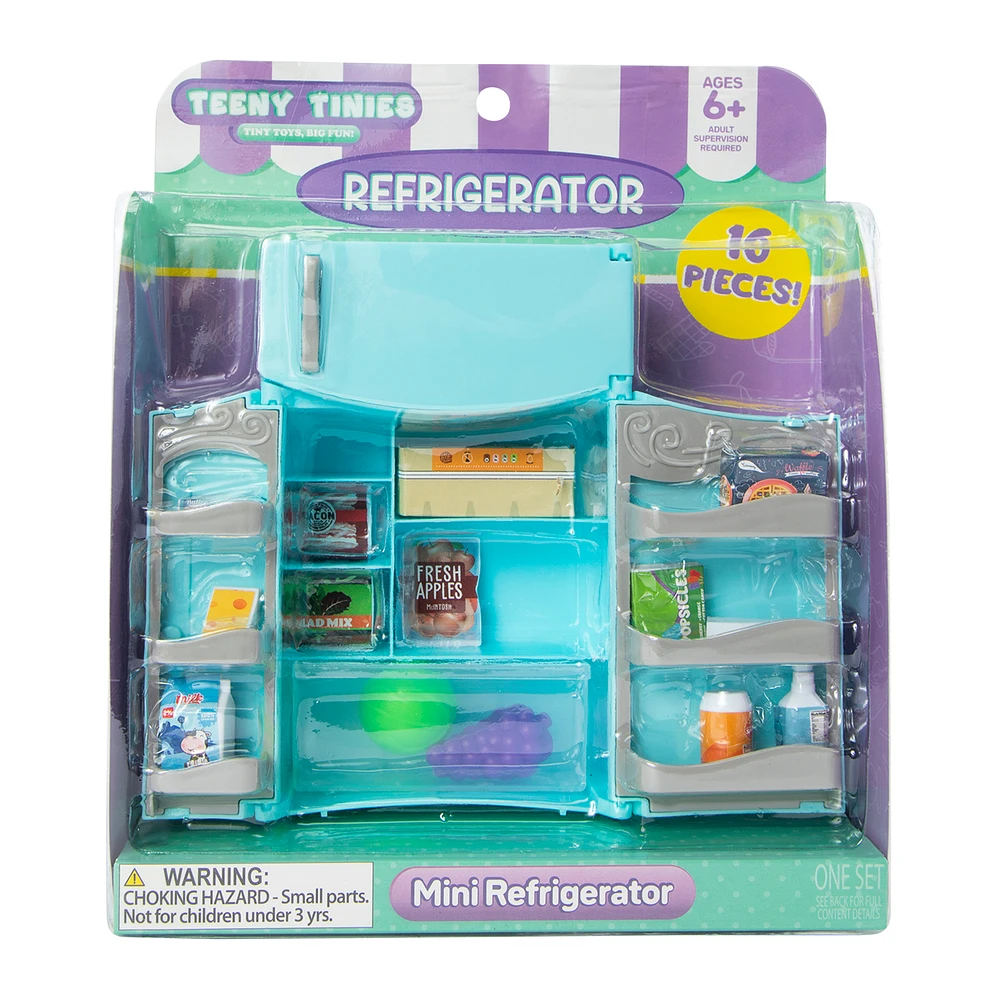 Five Below Mini refrigerator & food toy set 16-pieces | Hamilton Place