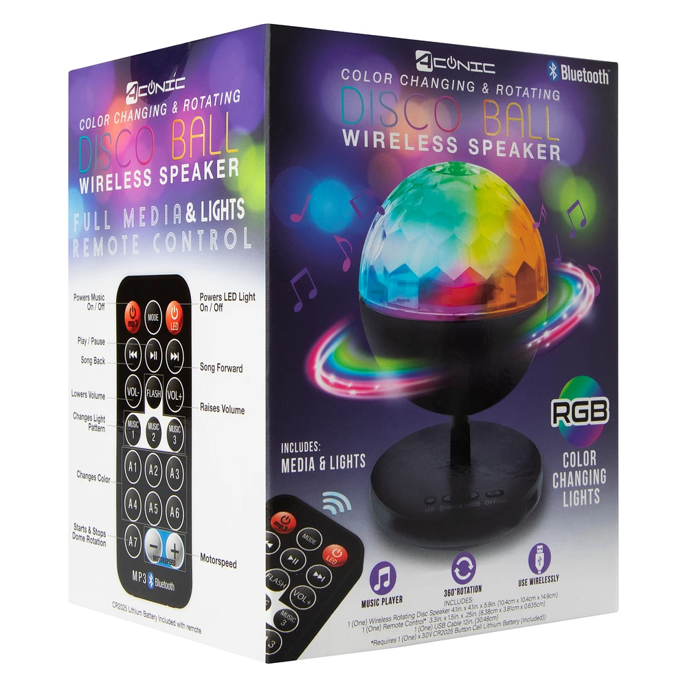 Five Below Rotating color-changing bluetooth® disco ball speaker | Hamilton Place