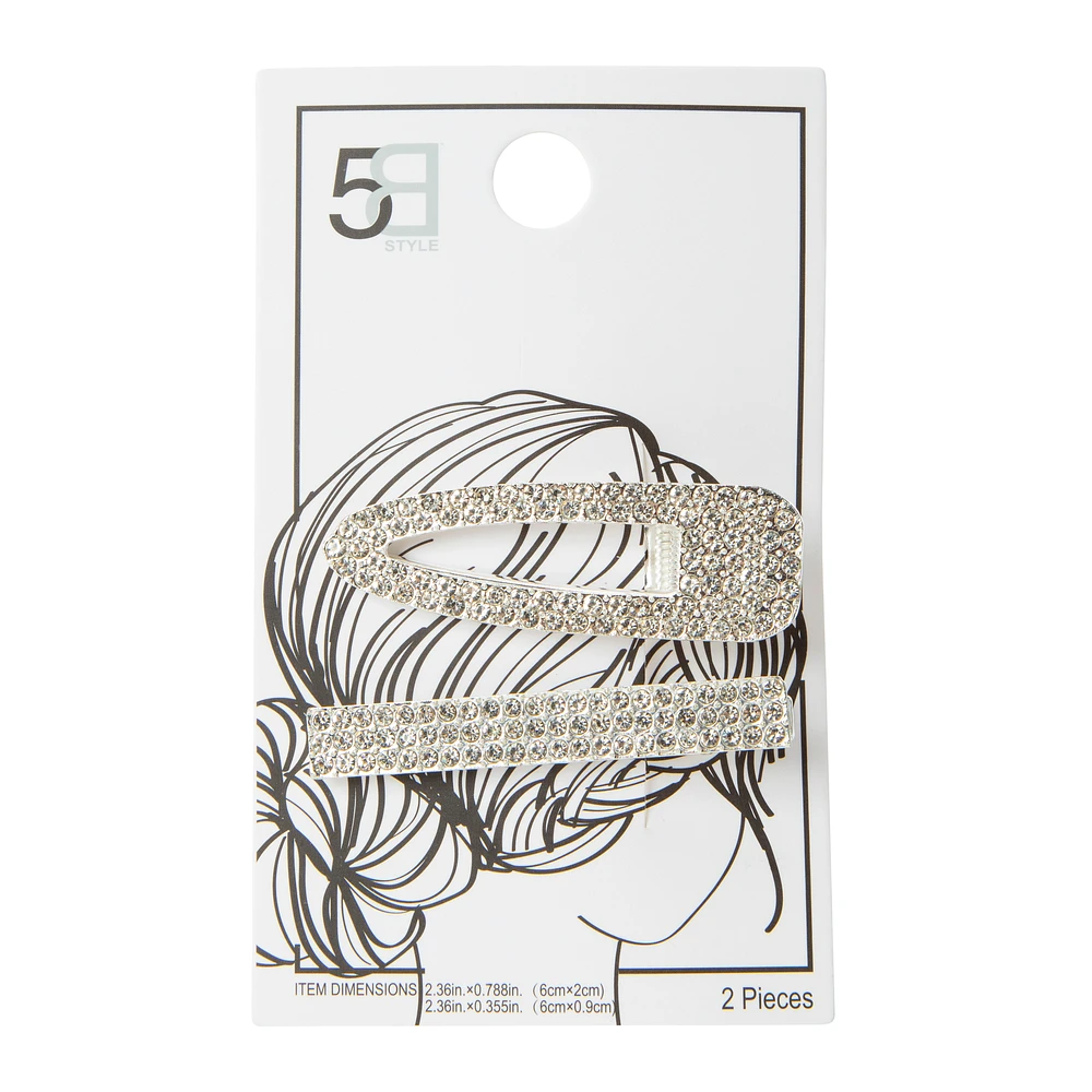 Five Below Rhinestone snap clip 2-pack | Hamilton Place