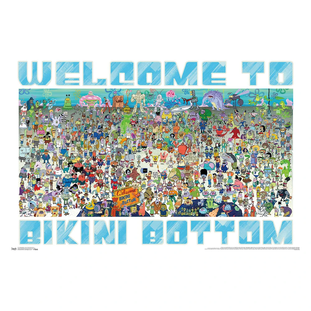 Five Below Spongebob squarepants™ bikini bottom poster 34in x 22.375 ...