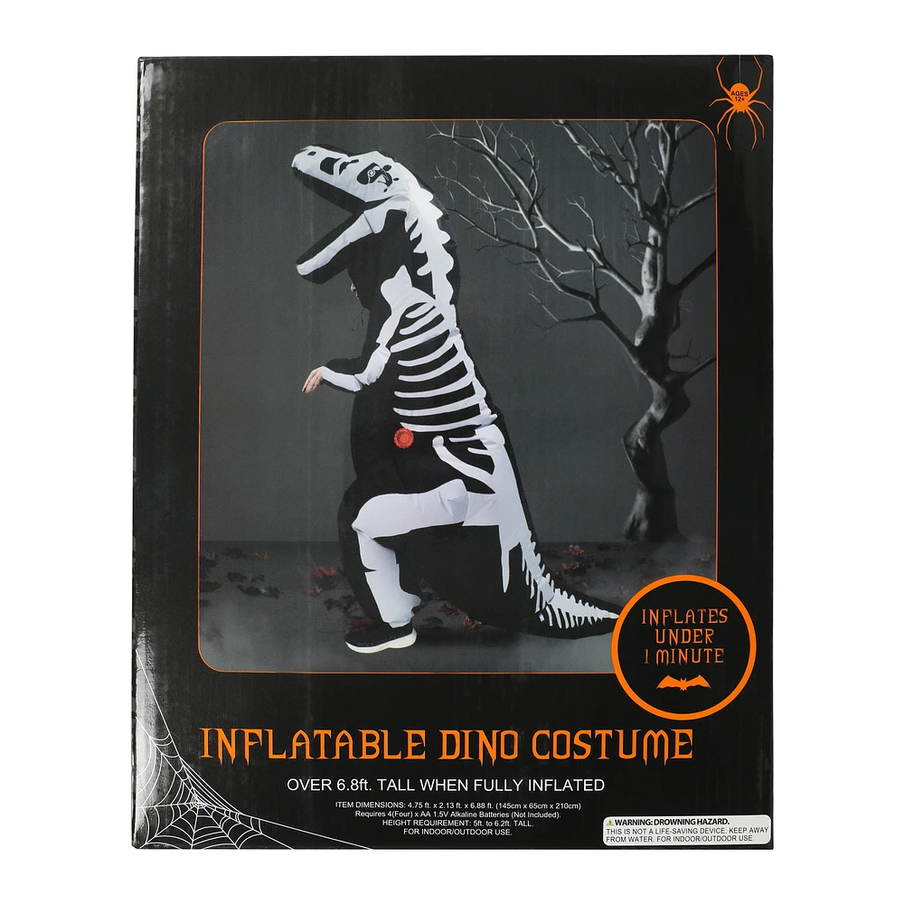 Five Below Inflatable dinosaur skeleton costume 6.8ft | Hamilton Place