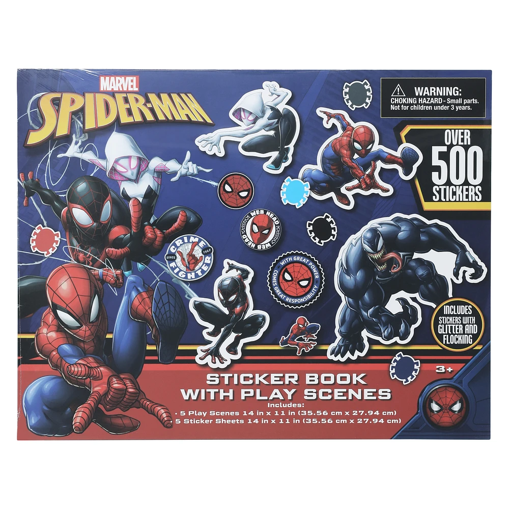 Five Below Spider-Man jumbo sticker book with play scenes | Hamilton Place