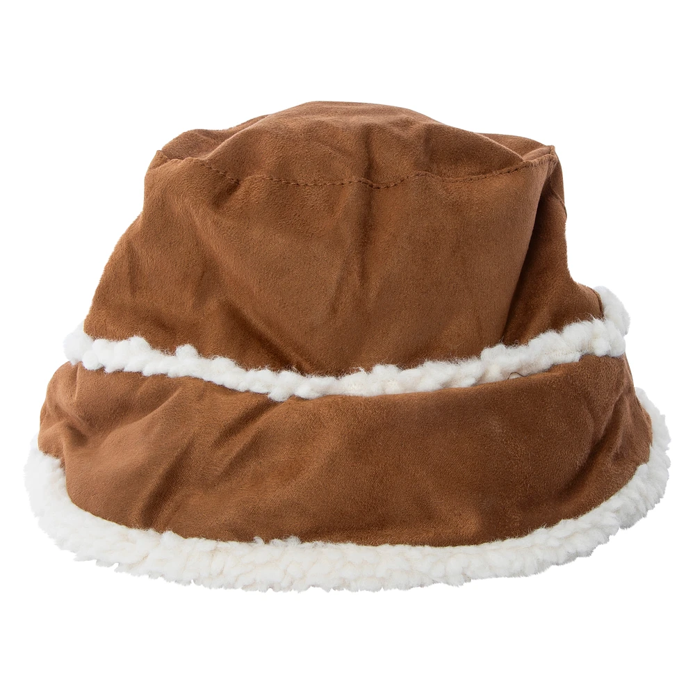 Five Below Faux suede & sherpa bucket hat | Hamilton Place