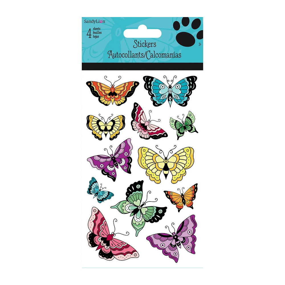 Five Below Butterfly Stickers 4 Sheets | Hamilton Place