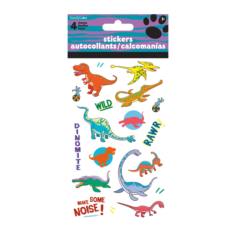 Five Below Dinosaur Stickers 4 Sheets | Hamilton Place